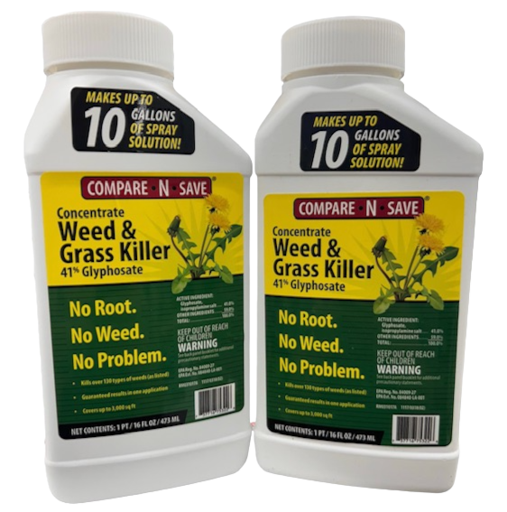 Compare-N-Save 41% Glyphosate Concentrate Grass and Weed Killer ...